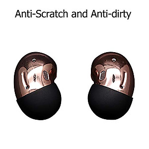 (2 Pairs) FWY Silicone Cover Compatible for Samsung Galaxy Buds Live Ear Tips, Non-Slip Sound Leak Proof Earbuds Accessories for Galaxy Buds Live, Black