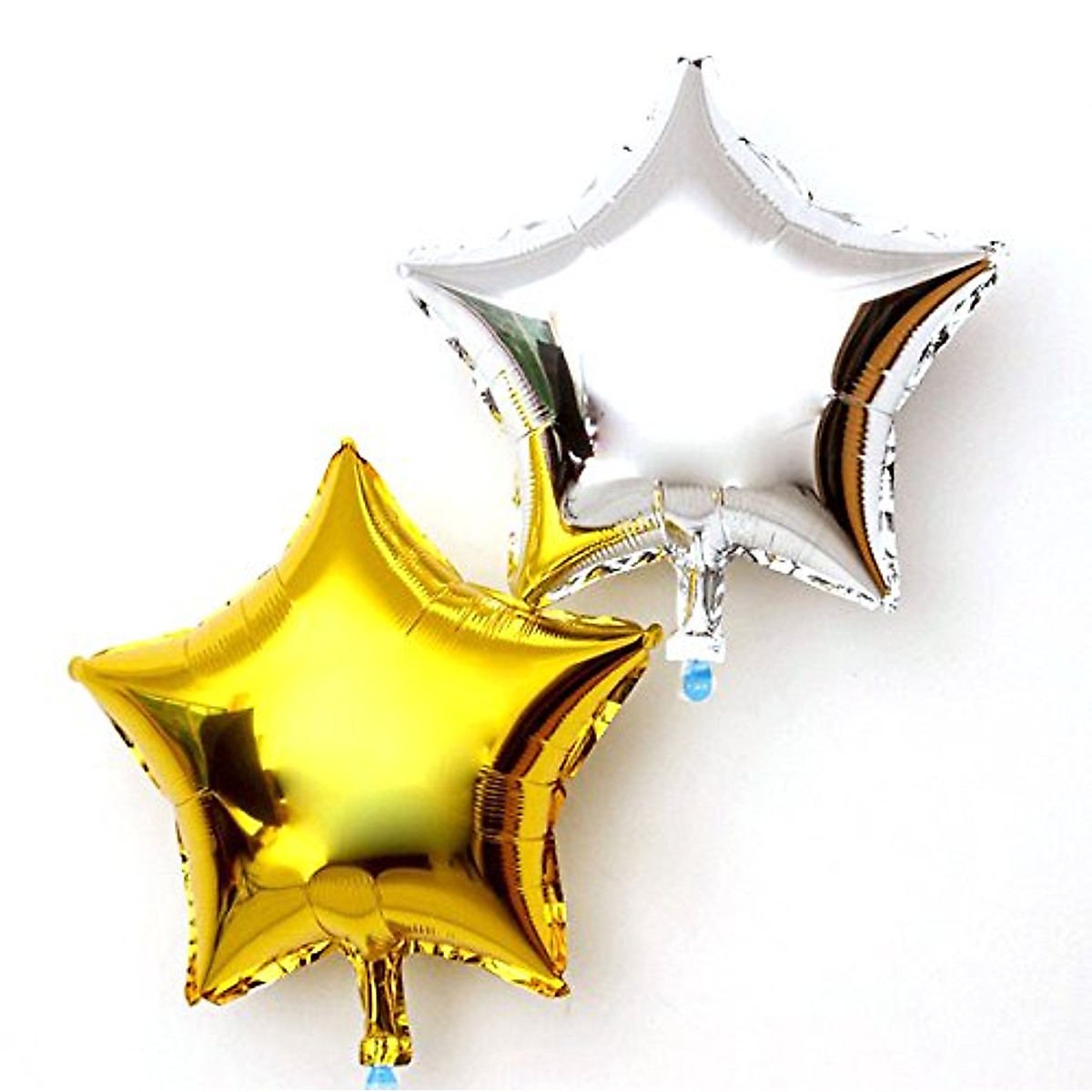 18" Star Balloons Foil Balloons Mylar Balloons Party Decorations Balloons, Silver, 10 Pieces