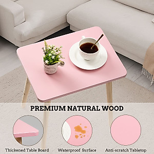 FORAOFUR Side Table Set of 2, Modern Side Table Accent Tables for Small Spaces, Wooden Home Decor, Easy Assembly