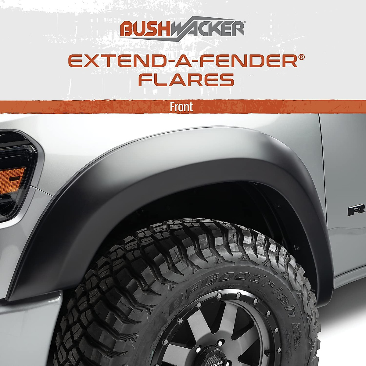 Bushwacker Extend-A-Fender Extended Front Fender Flares | 2-Piece Set, Black, Smooth Finish | 31029-11 | Fits 1995-2004 Toyota Tacoma 4WD