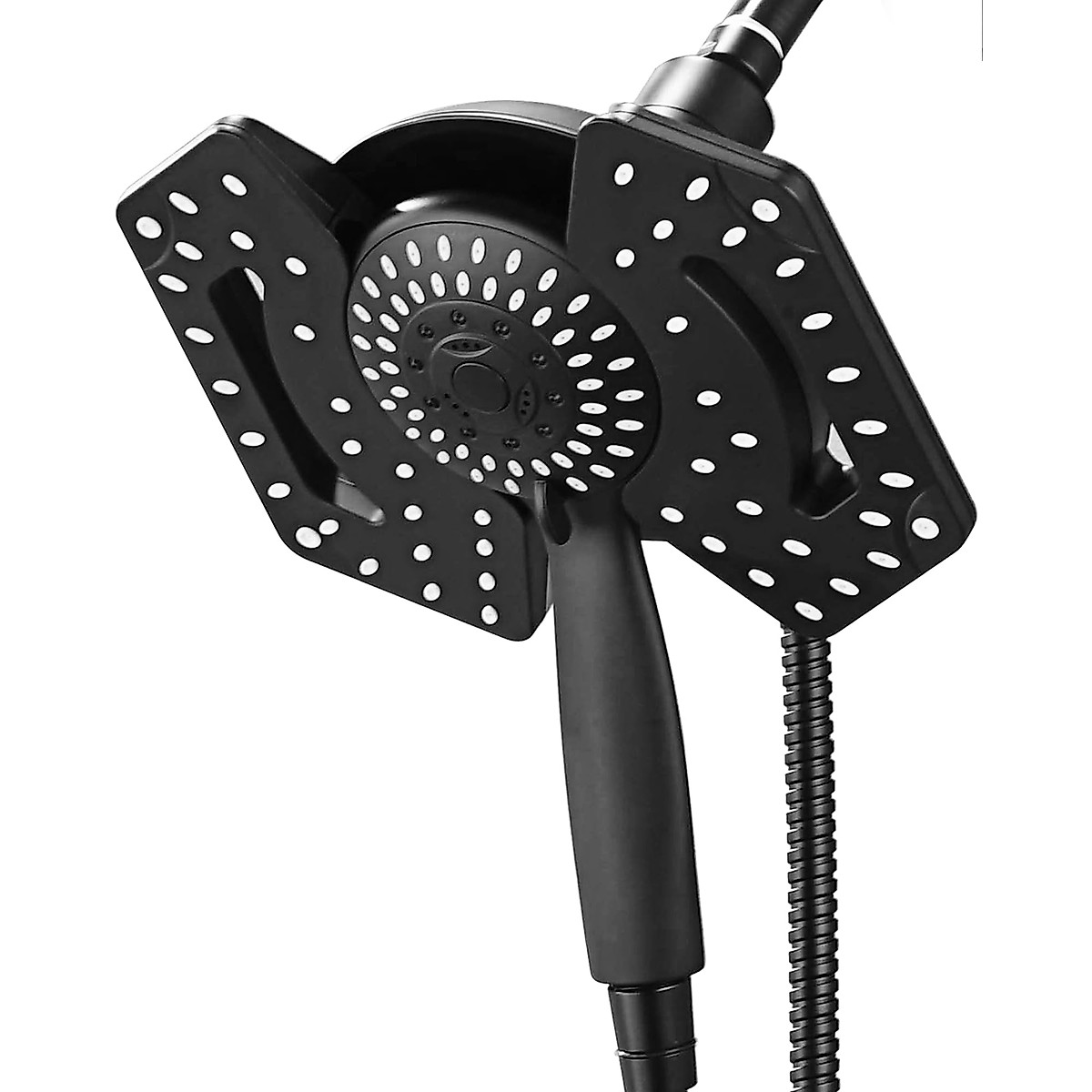 Black Shower Head with Handheld: 2-in-1 Shower Head High Pressure with Rainfall Shower Head Handheld Shower head Detachable Shower Head with Hose, 2.5GPM Double Shower Head Dual Shower Head Cambo