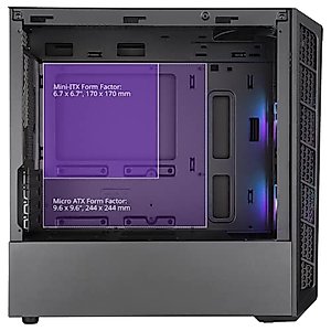 Cooler Master MasterBox MB320L ARGB Micro-ATX with Dual ARGB Fans, DarkMirror Front Panel, Mesh Front Intake Vents, Tempered Glass Side Panel & ARGB Lighting System