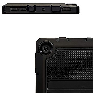 Nupro Heavy Duty Shock-Proof Standing Cover with Screen Protector For Fire 7 Tablet, Black