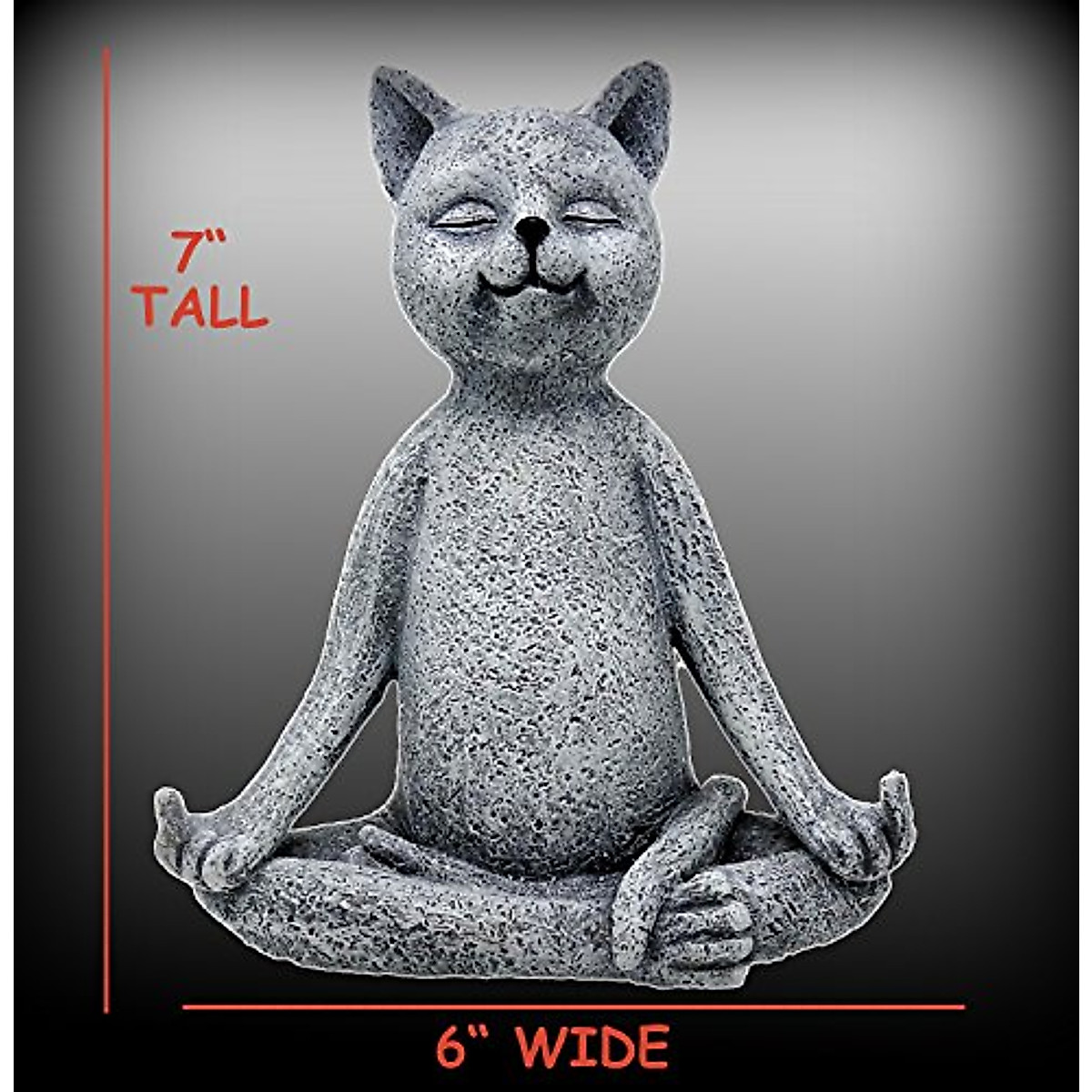 Funny Guy Mugs Garden Gnome Statue - Middle Finger Cat - Indoor/Outdoor Garden Gnome Sculpture for Patio, Yard or Lawn
