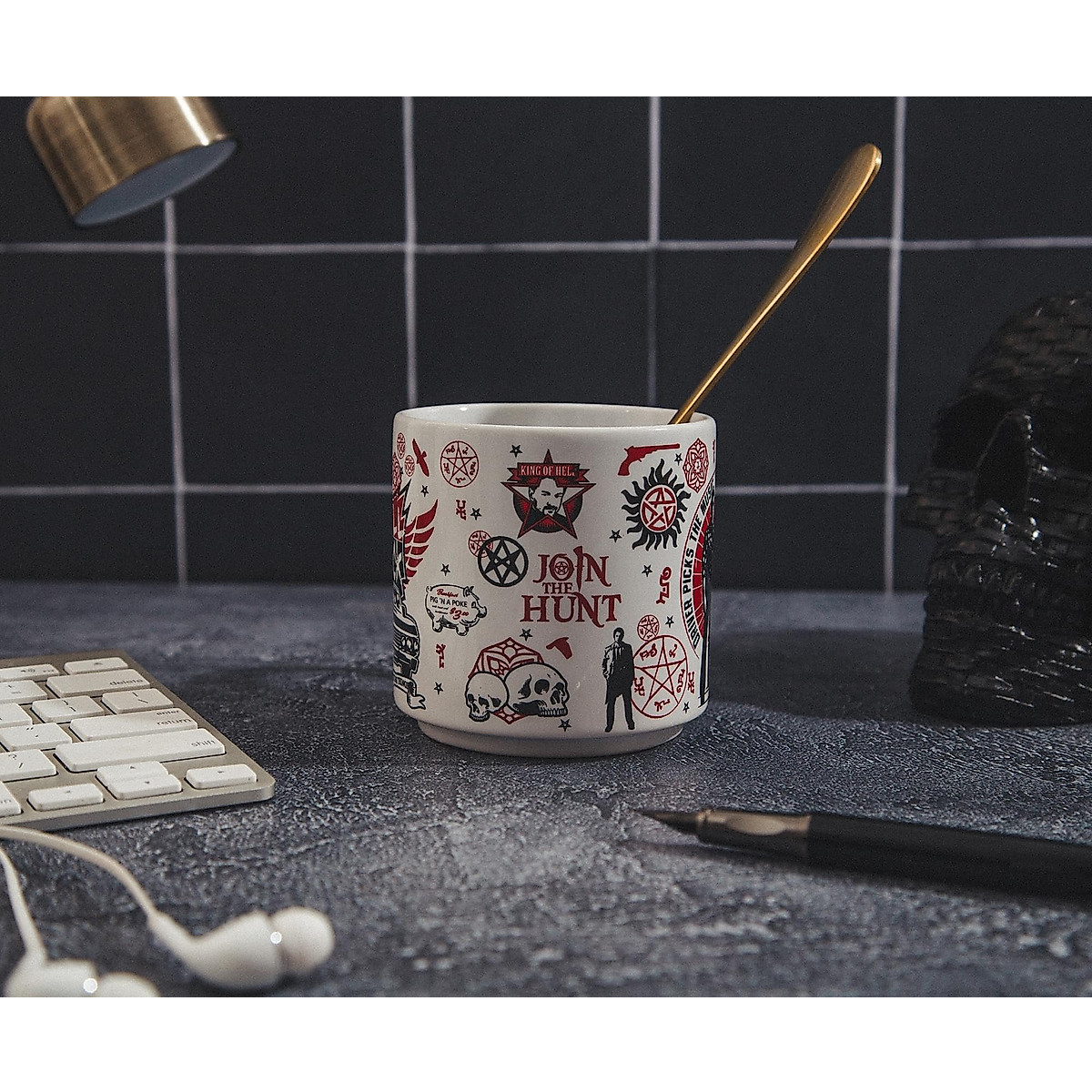 Supernatural "Join The Hunt" Single Stackable Ceramic Mug | Coffee Cup For Espresso, Tea, Cocoa | Holds 13 Ounces