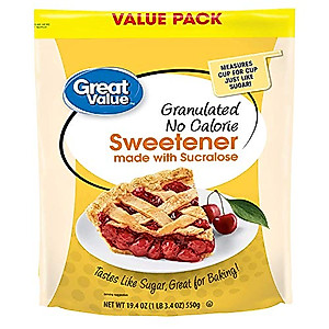 Sweetener with Sucralose, 19.4 Oz,Tastes Like Sugar, Great for Baking! Zero Calorie Sweetener (Pack of 1)