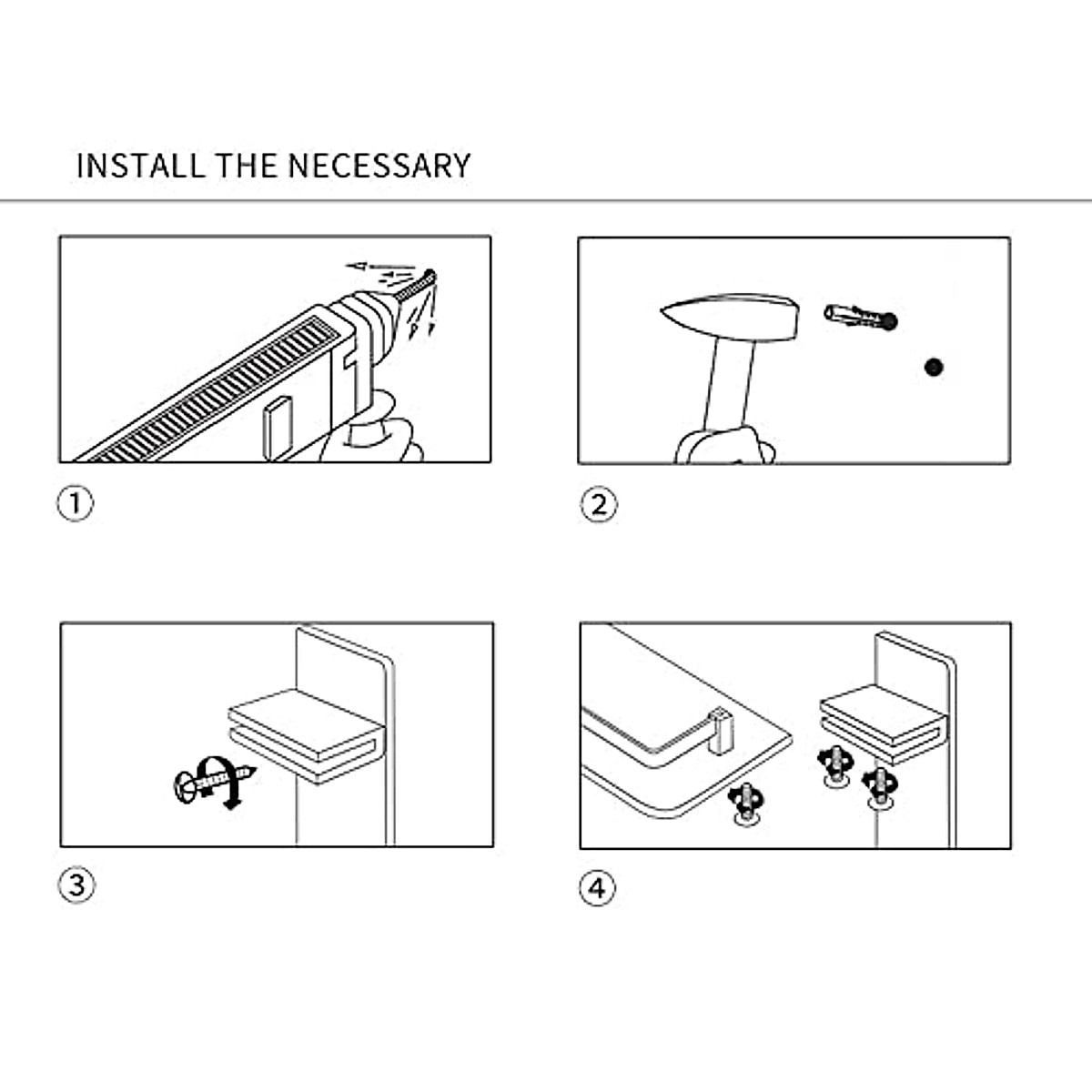 BUNCC Wall Mounted Space Aluminum Shampoo Soap Storage Holder Glass Bathroom Shelf 2 Layers Tempered Glasses Shelves Bathroom Accessories