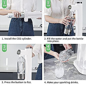 SNLIDE Soda Maker Exchanged CO2 Cylinder, 60L Screw-in Aluminim Cylinder with CO2 for Home Use Sparkling Water Maker