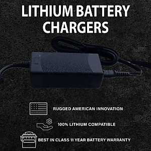 Dakota Lithium - 12V 3 Amp LiFePO4 Deep Cycle Battery Charger - Works with all 12V Dakota Lithium Batteries, Input 100-240 volts, 50/60HZ, Output 14.4 volts 3.0 Amps, Smart BMS Communication - 1 Pack