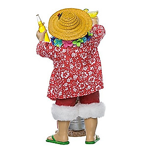Kurt Adler Fabriche' Beach Santa, 10-Inch, 2-Piece set