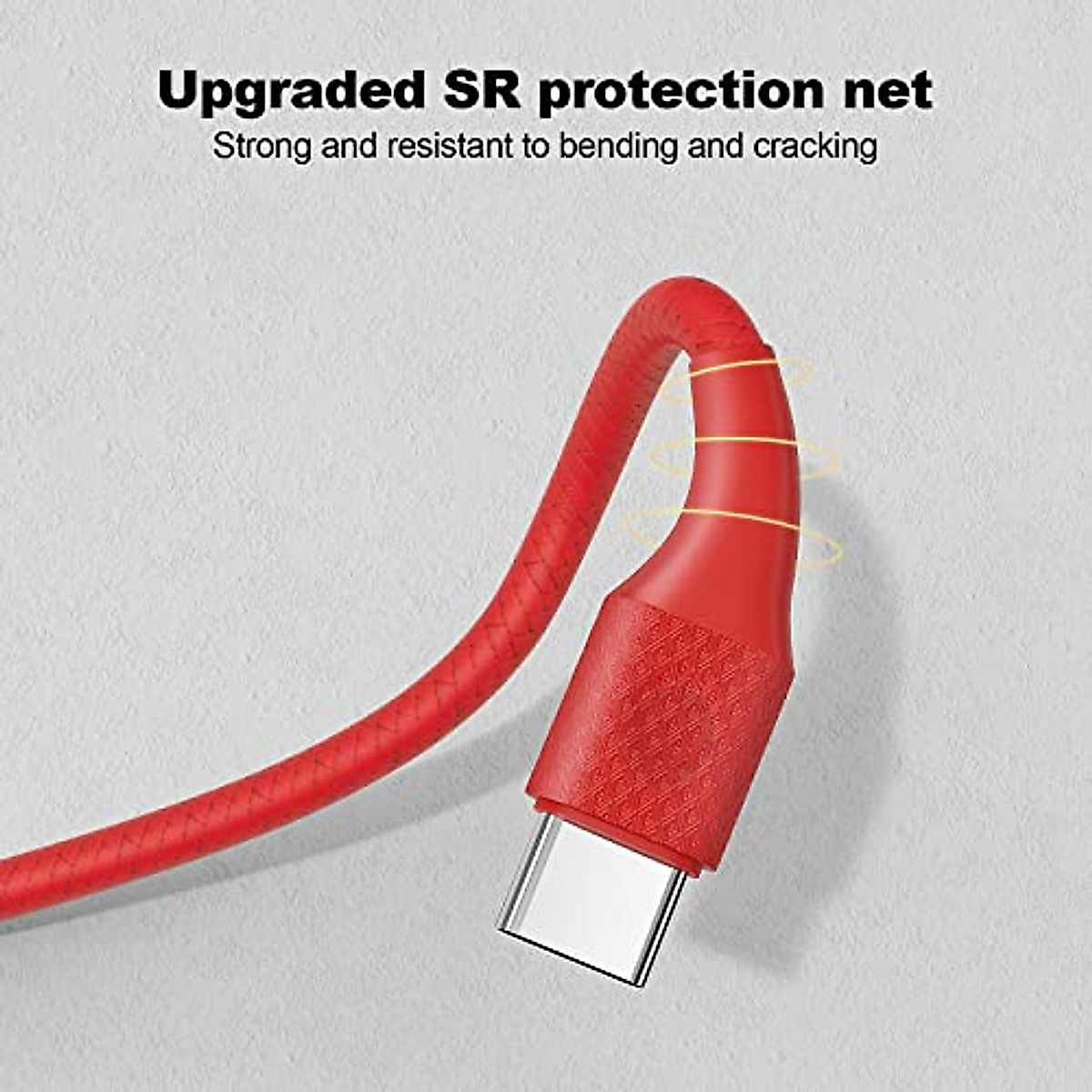 Long USB Type C Charger Cable Fast Charging 6FT, 5Pack Android USB-A to USB-C Fast Phone Charging Cord for Samsung Galaxy S20 S10 S10E S9 S8 Plus Note 10 9 8,Z Flip,LG V50 V40 V30 V20