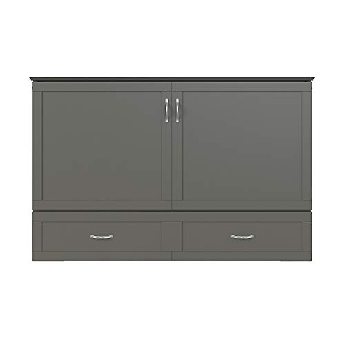 AFI Hamilton Murphy Bed Chest with Charging Station & Mattress Queen Grey