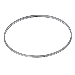 BQLZR 11.34 Inch Chrome Nickel Plated Banjo Tension Hoop Banjo Flanges Banjo Parts 11.34x11.54x0.39inch(IDxDxH)