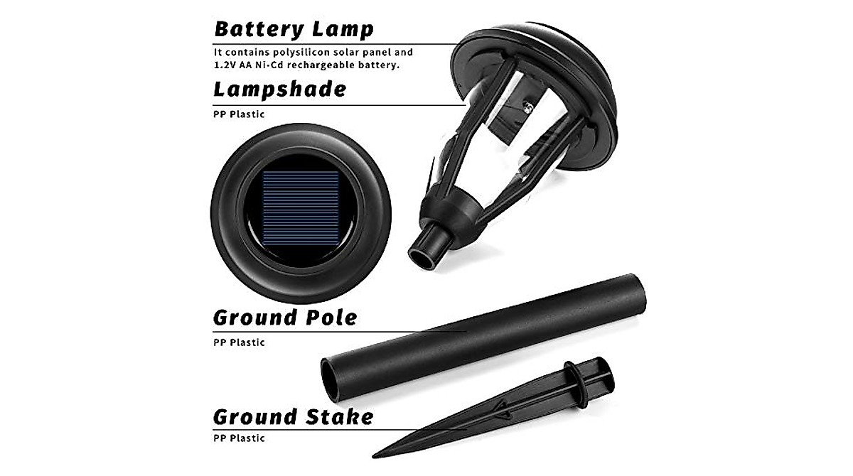 SOLPEX Solar Pathway Lights 8 Pack - Waterproof Outdoor Garden Lighting