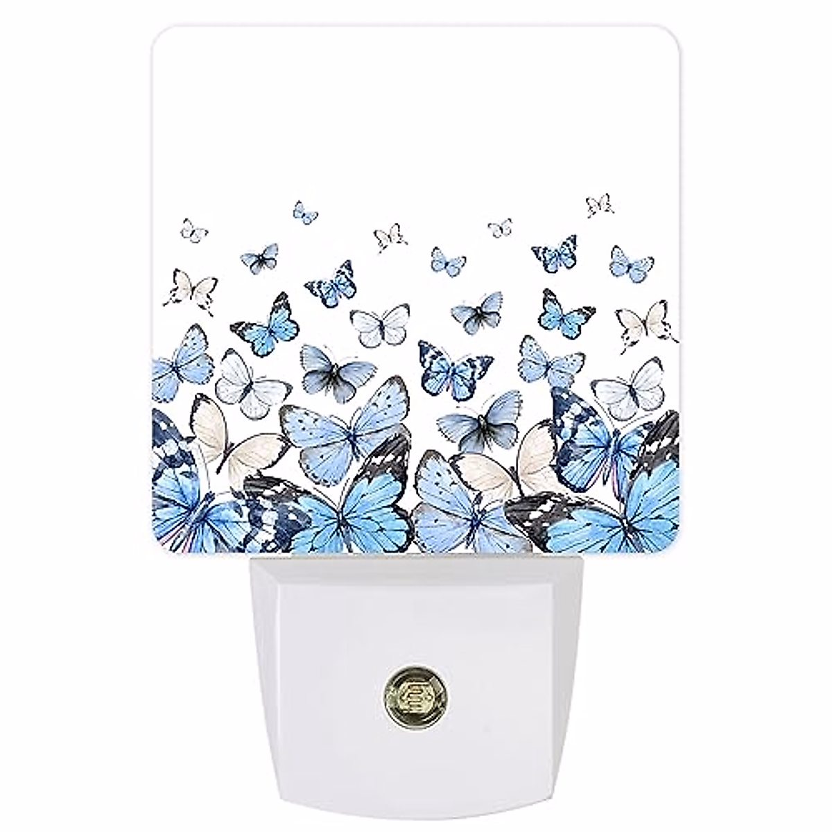Big buy store Night Lights Auto Sensor Butterfly Floral Plug-in LED Nightlights Dusk to Dawn for Living Room, Bedroom, Bathroom, Kitchen, Hallway, Stairways, Country Style Blue Butterfly