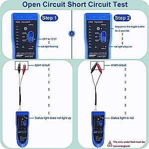 mykit Multi-Function Network Cable Tester RJ45 RJ11 Wire Ethernet Tracer Remote Toner Tool Kit with Bag Probe Audio Tone for LAN CAT5 CAT6 Tracker Telephone Line Finder Speed Check Home Repair
