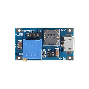 AEDIKO 10pcs MT3608 with Micro USB DC-DC Step Up Boost Module 2V-24V to 5V-28V 2A Output DC Voltage Regulator Adjustable Power Supply Board