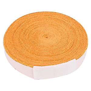 Anti-Skid 10M Racket Grip Tape, Badminton Racquet Towel Grip, White/Orange/Black Outdoor Sport Tool for Badminton Rackets Tennis Rackets(Orange)