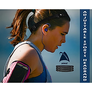 Athlé Adjustable Skinny Headbands for Women and Men - 6 Pack - Elastic Hair Bands with Non Slip Silicone Grip - Lightweight and Comfortable Adjustable Thin Headbands