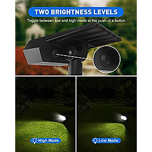 Trongle Solar Landscape Lights, [2 in 1] Bright Solar Spot Lights 2 Pack, IP65 Waterproof Solar Garden Light 6500K Path Light for Yard Garden Patio Driveway Porch Walkway Driveway Pool (Cool White)