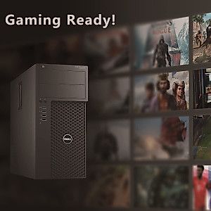 Dell Gaming Precision 3620 Tower Desktop PC, Intel Quad Core I5-7500 up to 3.8GHz, 32G DDR4, 128G SSD+1T, GPU RX 550 4G GDDR5, 4K Support, DVD, WiFi, BT, DP, HDMI, DVI, Win 10 Pro 64 En/Sp/Fr (Renewed)