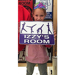 Gymnastics Sign, Personalized for you on solid aluminum, and shipped fast!