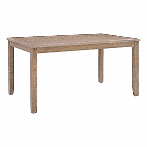 Linon Jordan Wood Dining Table in Washed Gray
