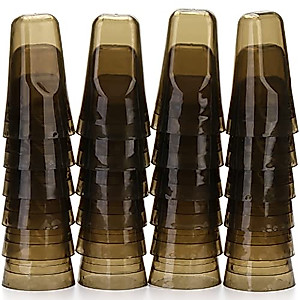 ZEAYEA 24 Pieces Pour Spout Covers, Universal Liquor Pourer Cover, Translucent Liquor Bottle Pour Dispenser Spout Dust Covers, Plastic Pour Dust Caps for Home Kitchen Tools Supplies