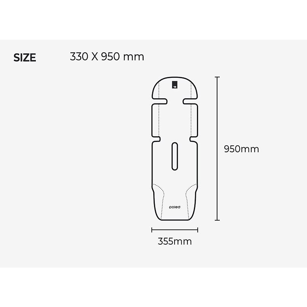 POLED Airluv New Version - Toddler Car Seat Cooling Liner/Keeps Your Baby Cool and Comfortable/Adjustable Fan Speed/Suitable for Everywhere (Cream)