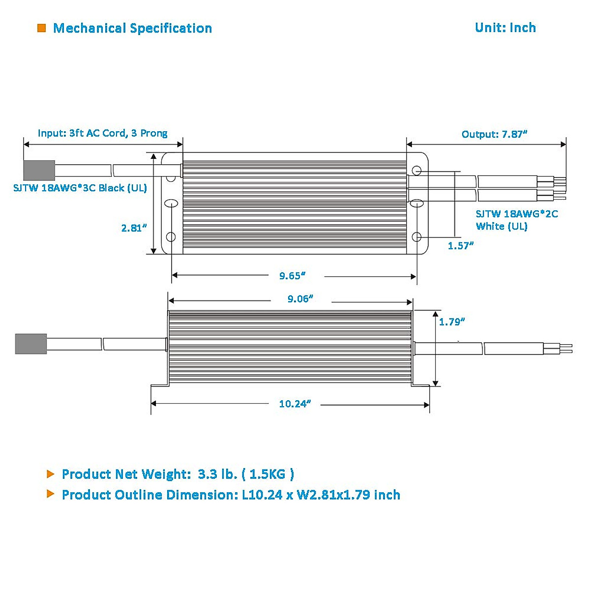 12V LED Driver 150 Watts 110V to 12 Volt Power Supply Waterproof IP67 Transformer 150W 12V DC LED Power Supply AC to DC Converter with 3 Prong Plug, 120V AC to 12V DC Power Adapter Low Voltage