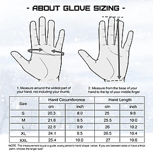 Potopok Winter Sheepskin Leather Gloves for Men, Warm Touchscreen Texting Gloves with Soft Cashmere Lining, Fashion Driving Gloves for Outdoor Sports(Black-L)