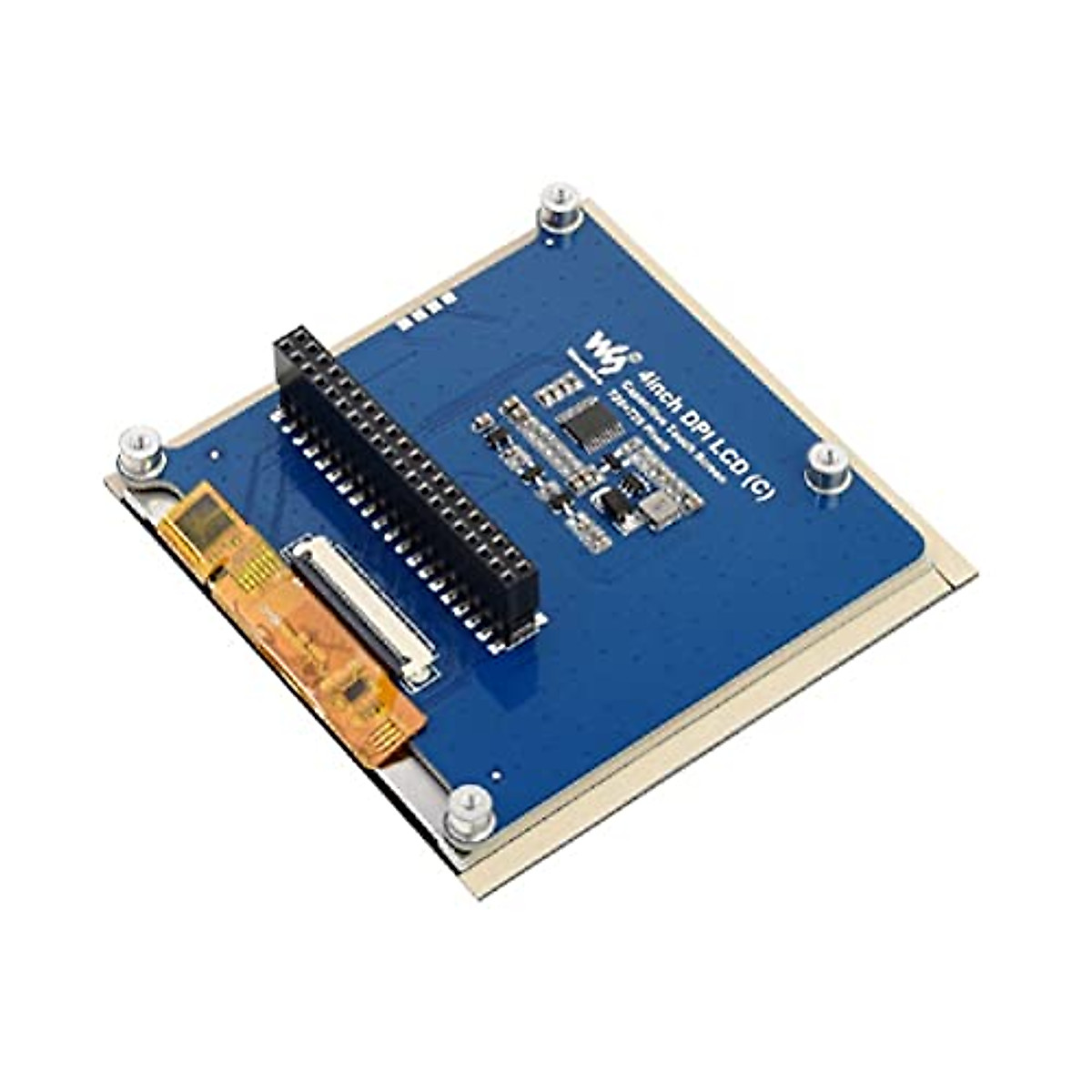 Iunius 4inch Square Capacitive Touch Screen LCD (C),for Raspberry Pi, 720×720, DPI, IPS, Toughened Glass Cover, Display DPI666 262K Colors,Low Power