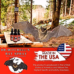 Dr. Mitchell’s Bat Spray - Bat Attractant Bait Lure Scent Bat Houses and Boxes 2oz Spray Bottle Research-Backed All Natural Pheromone and Scent Mimicking Formula Blend - Made in The USA