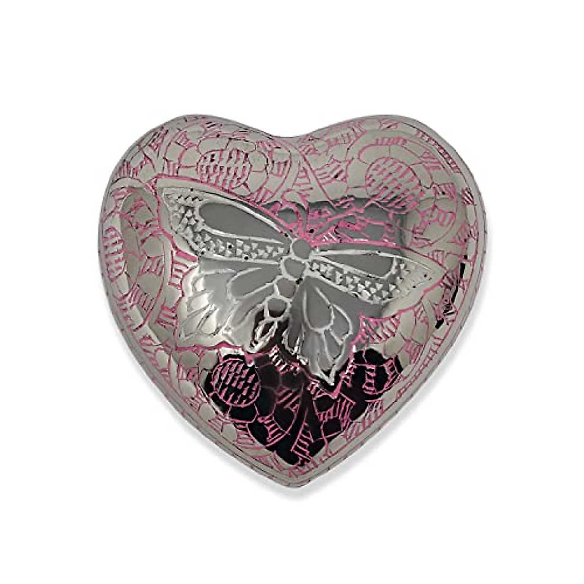 Butterfly Heart Urn - Pink Heart Keepsake Urn with Stand & Box - Small Pink Butterfly Urn for Human Ashes - Honor Your Loved One with Mini Pink Urn Heart Shaped - Perfect for Adults & Infants