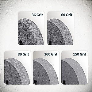 POWERTEC 15517 Bench and Pedestal Grinding Wheels, 8 Inch x 1 Inch, 5/8 Arbor, 60 Grit, Aluminum Oxide Bench Grinder Wheel for Bench Grinder, 1 Pack