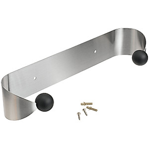 Prodyne Under Cabinet Paper Towel Holder, Silver and Black