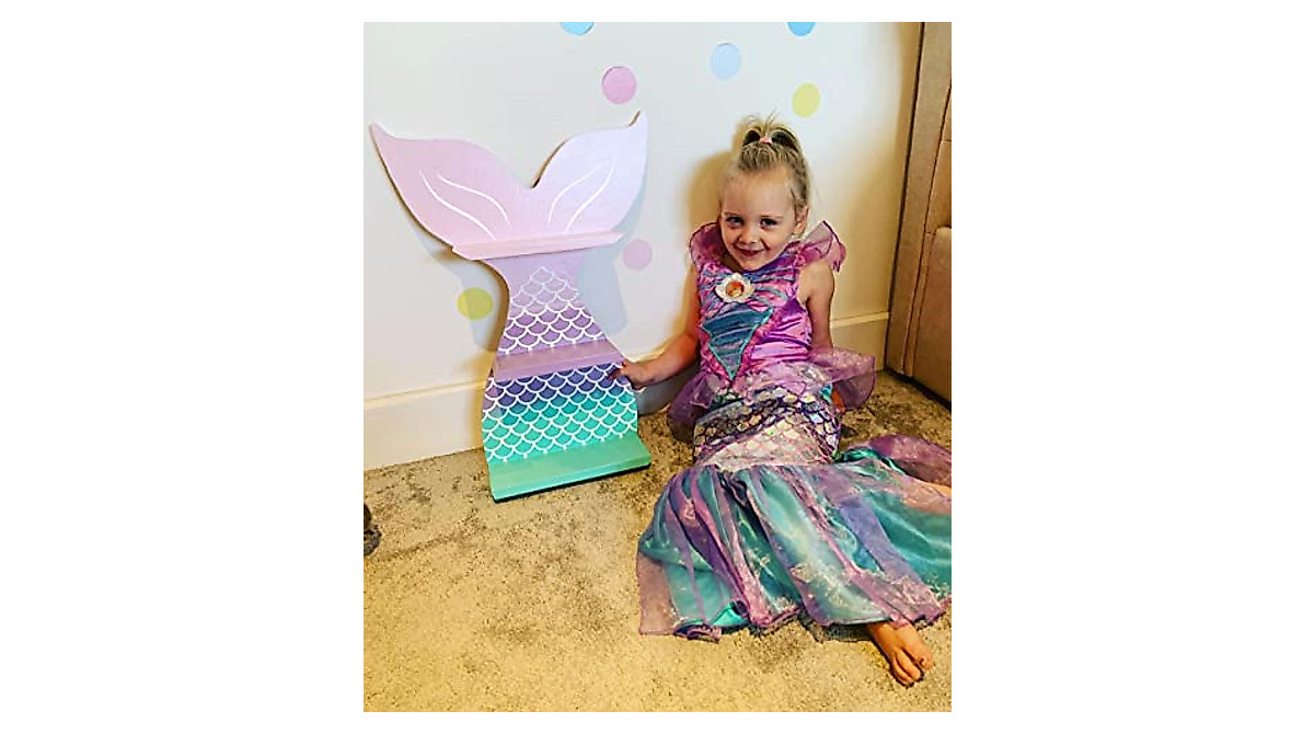 Whimsical Mermaid Floating Shelves for Kids' Rooms and Nurseries