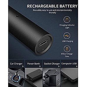 Ginity Ear and Nose Hair Trimmer,2024 Painless Eyebrow & Nose Hair Trimmer for Men Women,Rechargeable Trimmer with IPX7 Waterproof,Dual Edge Blades Clipper for Easy Cleansing Travel Size