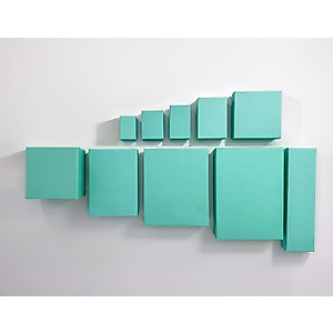 TheDisplayGuys - 100-Pack #10 Cotton Filled Cardboard Paper Jewelry Box Gift Case - Teal Green (1 15/16" x 1 1/4" x 11/16")
