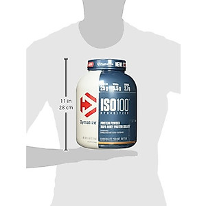 Dymatize ISO 100 Whey Protein Powder with 25g of Hydrolyzed 100% Whey Isolate, Chocolate Peanut Butter, 5 Pound