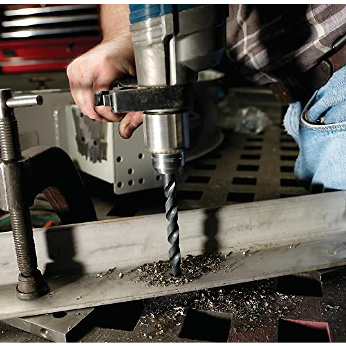 BOSCH BL2143 1-Piece 1/4 In. x 4 In. Fractional Jobber Black Oxide Drill Bit for Applications in Light-Gauge Metal, Wood, Plastic