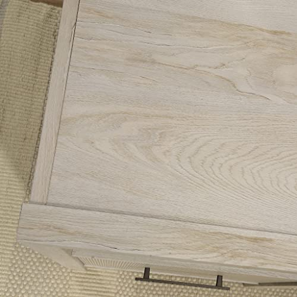 Sauder Pacific View L-Desk, L: 58.47" x W: 58.43" x H: 29.92", Chalked Chestnut Finish