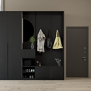 Oxdigi Black Wood Contact Paper - 23.6 x 196 Inches - Self-Adhesive, Removable and Waterproof - Ideal Peel and Stick Wallpaper for Cabinet, Countertop, Desktop, Rental Property, Kitchen