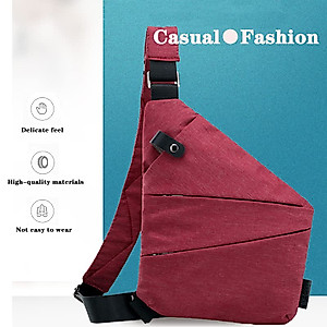 Cogear Personal Flex Bag for Women Men, Flex Moves Personal Pocket Bag , Fashion Anti-thief Slim Sling Bag, Personal Travel Bags (Purple, Right)