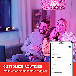 Sengled Alexa Light Bulbs, 75W Equivalent, S1 Auto Pairing with Alexa Devices, Smart Light Bulb that Work with Alexa, Bluetooth Mesh Smart Home Lighting, ‎Multicolor Dimmable, No Hub Required,4-Pack