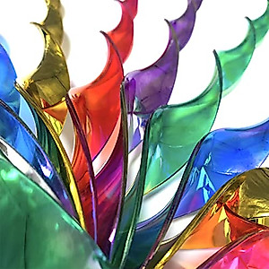 Reflective Bird Scare Devices Wind Twisting Bird Scare Rods Hanging Spiral Reflectors, 12 Pack 6 Colors