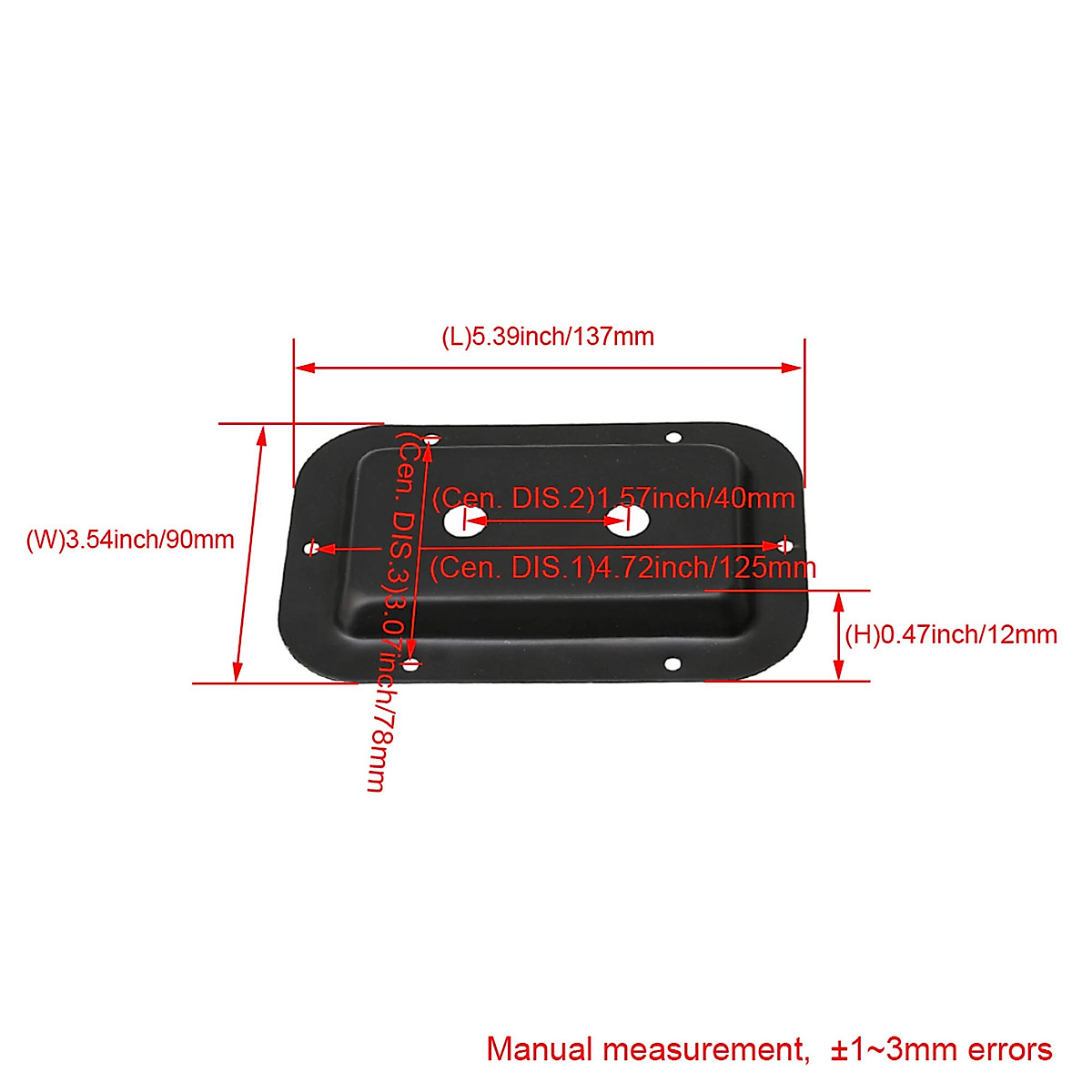 logyues 1/4" Steel Headphone Jack Plate Socket Clip for Speaker Cabinets Black