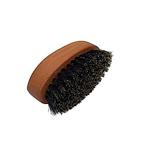 G.B.S Men Beard & Mustache Brush 100% Boar bristle Wooden Handle Brush for Perfect Grooming & Soften Facial Hair Professional Beard Brush for Super-Stylish Beard, Adds Shine