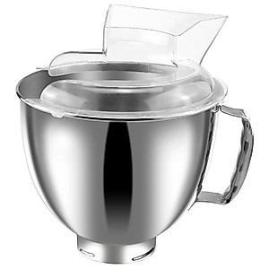[UPGRADED]Kitchen Pouring Shield KN1PS W10616906 Universal Pouring Chute and Prevent Splattering for 4.5 and 5 quart Stainless Steel Mixer Bowls Only by MIFLUS