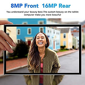 fannay Office Tablet, 2 Card Slots US Plug 100‑240V Octa Core CPU HD Tablet for Travel (Black)